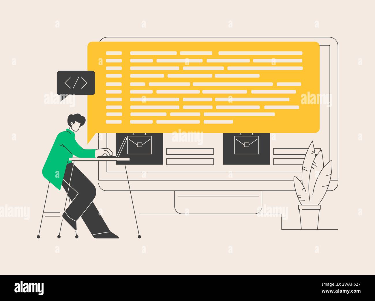 Back end development abstract concept vector illustration Stock Vector Image & Art - Alamy