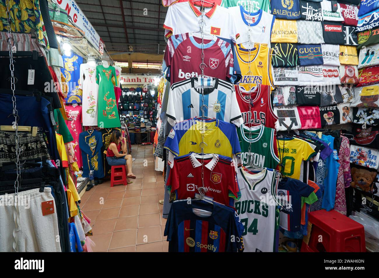 HO CHI MINH CITY, VIETNAM - MARCH 26, 2023: clothes on display inside ...