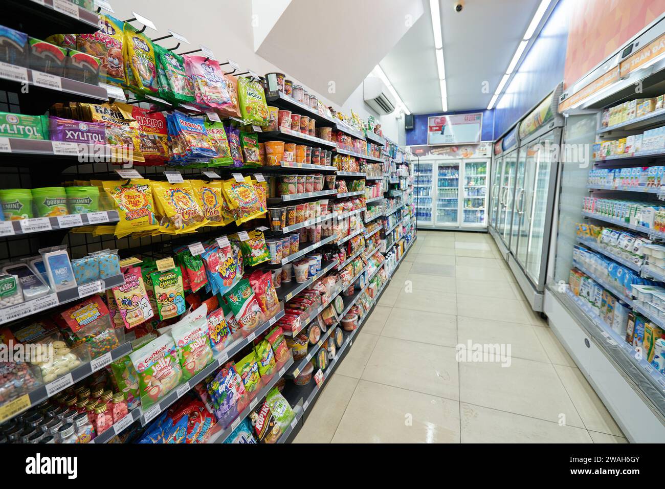 HO CHI MINH CITY, VIETNAM - MARCH 26, 2023: interior shot of Circle K ...