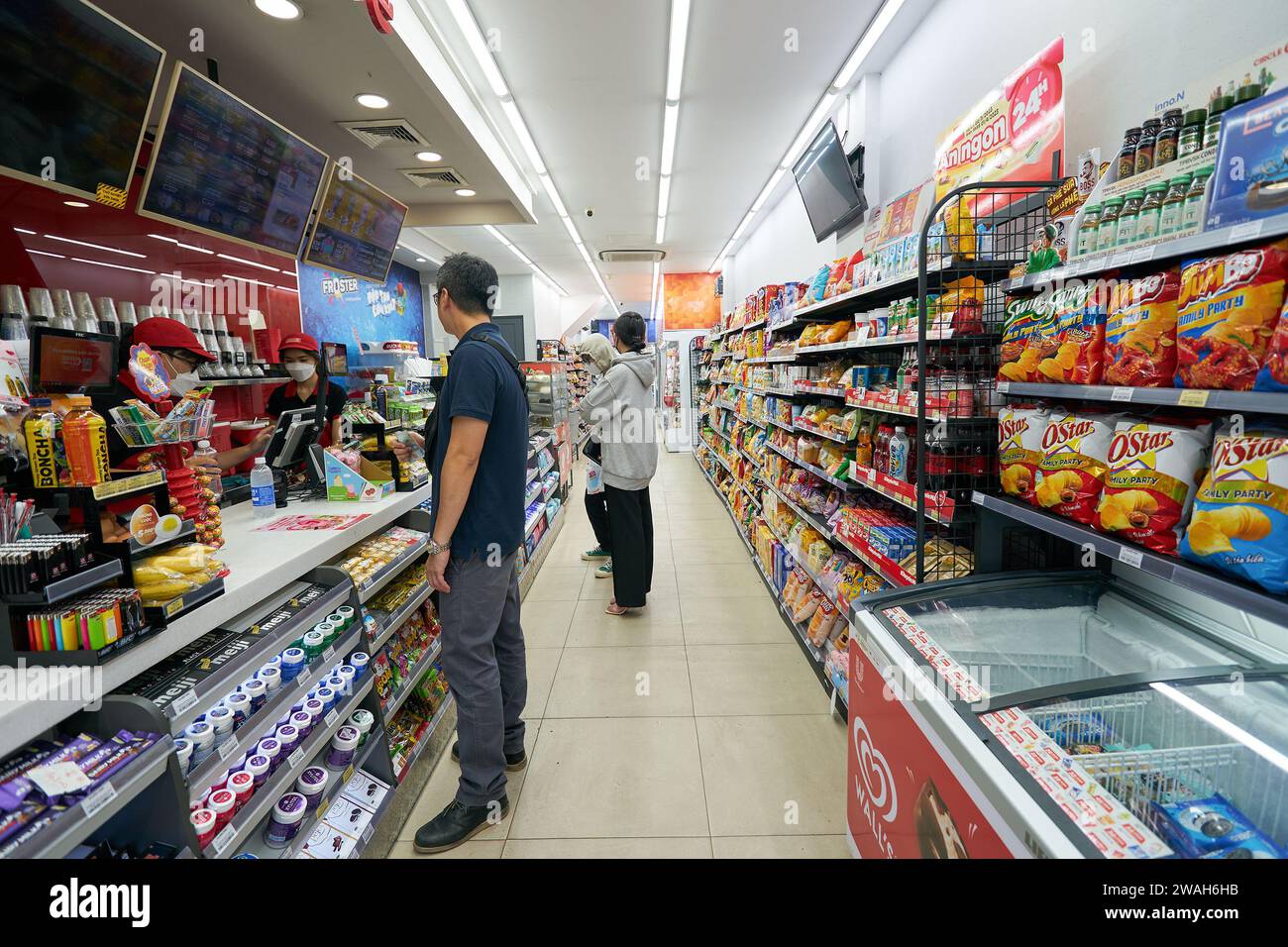 HO CHI MINH CITY, VIETNAM - MARCH 26, 2023: interior shot of Circle K ...