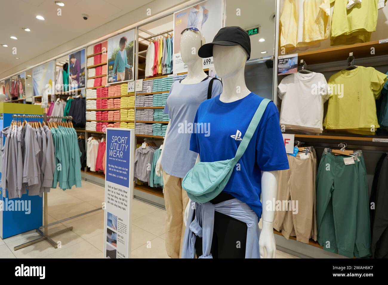HO CHI MINH CITY, VIETNAM - MARCH 26, 2023: dressed mannequin inside ...