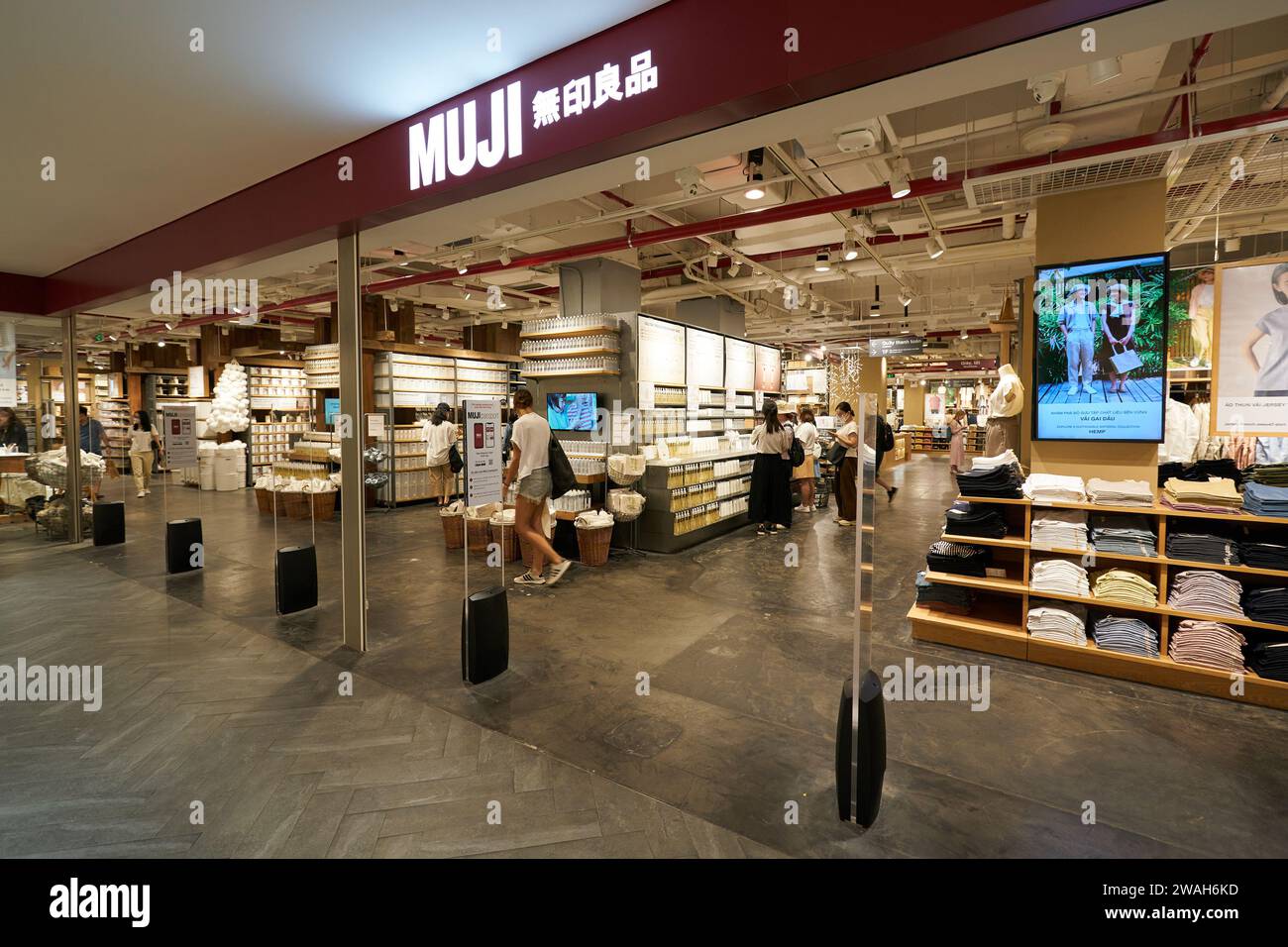 HO CHI MINH CITY, VIETNAM - MARCH 26, 2023: entrance to Muji store in ...