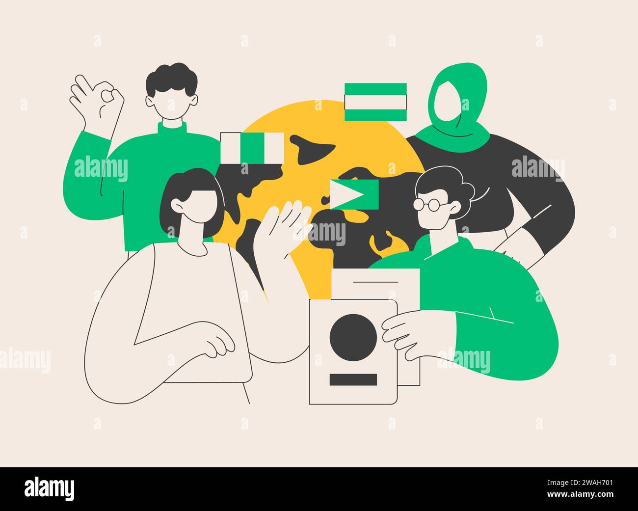 Nationality abstract concept vector illustration Stock Vector Image ...