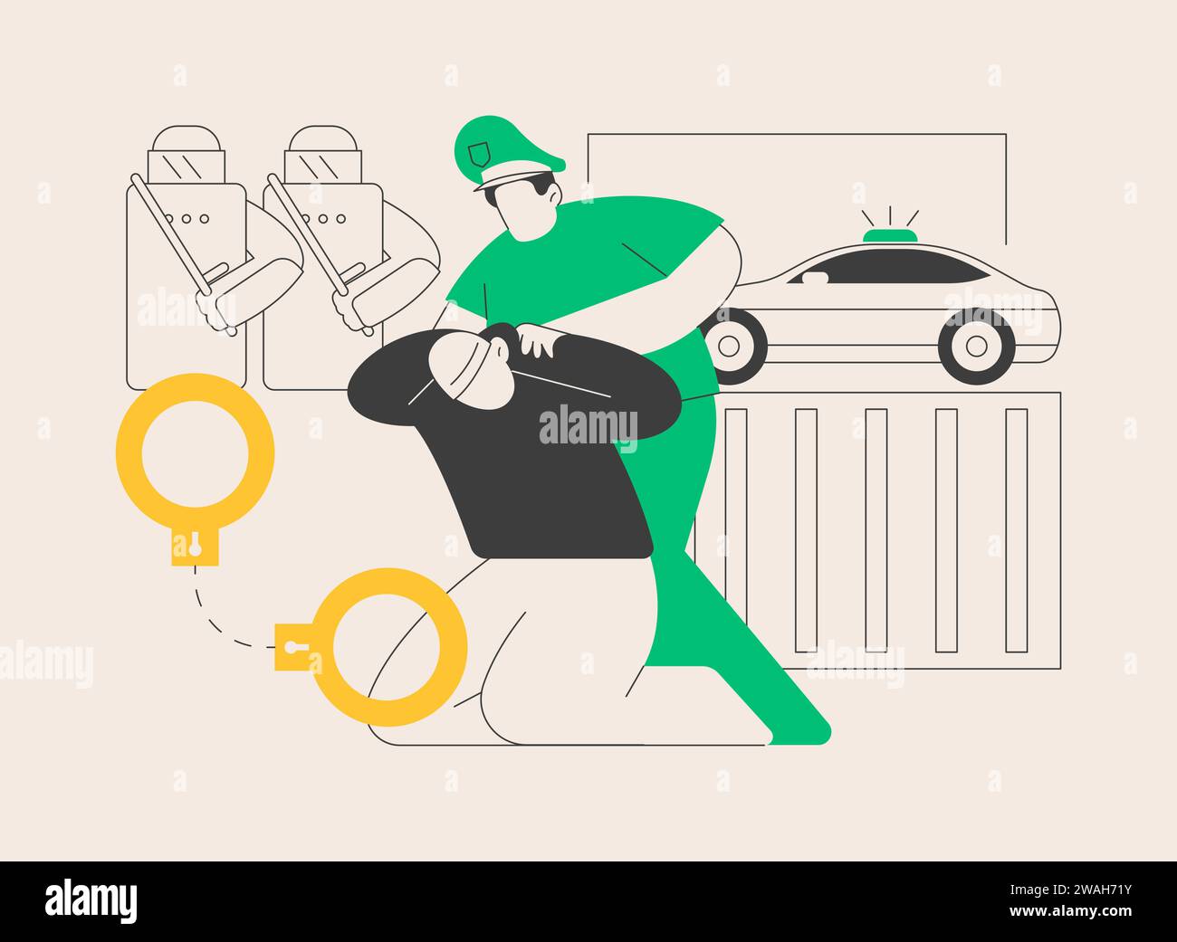 Arrest abstract concept vector illustration Stock Vector Image & Art ...