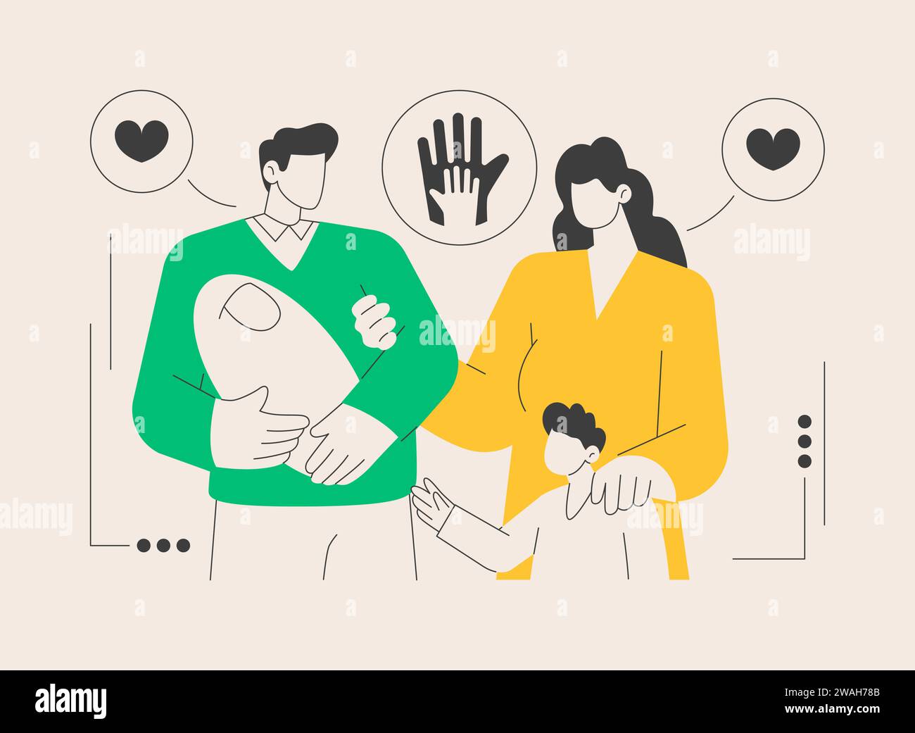 Parental responsibility abstract concept vector illustration Stock ...