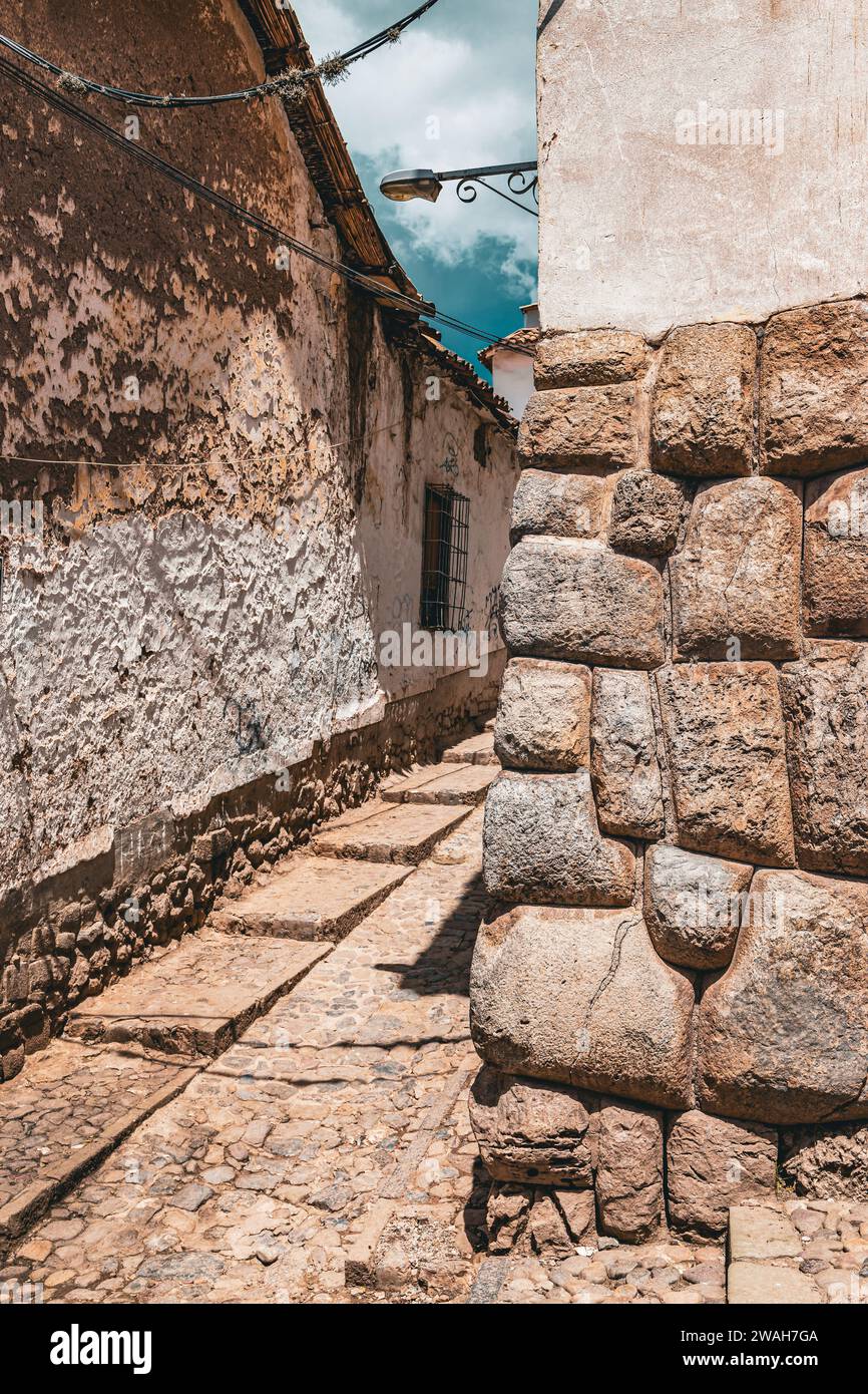 Cusco, Peru, Historical city center, house facade scenery, 2023 Stock ...