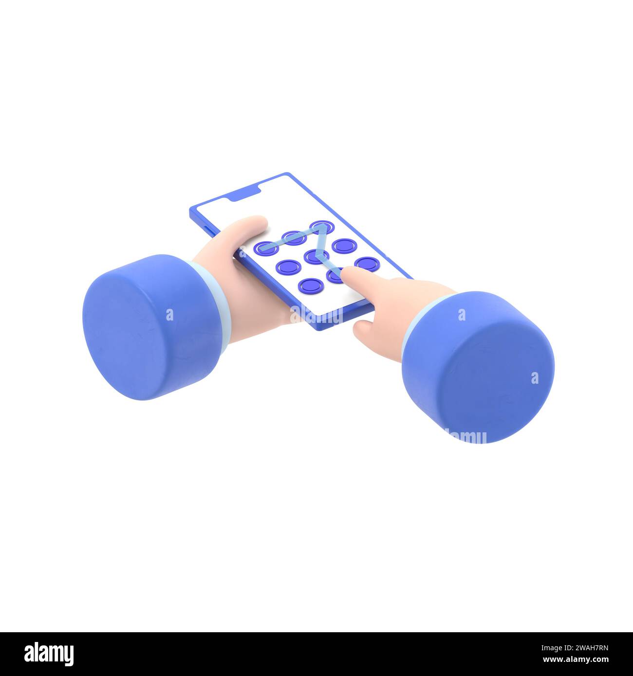 Unlock screen. Smartphone screen. Graphic pattern as a symbol of ...