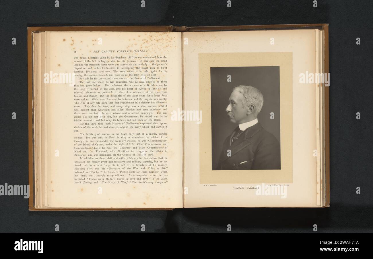 Portret van Garnet Wolseley, William & Daniel Downey, c. 1882 - in or ...