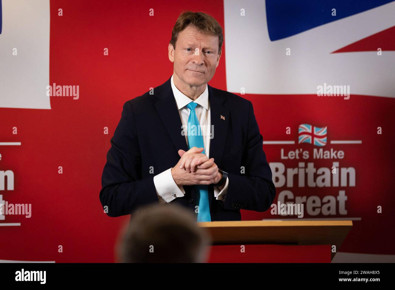 London, UK. 03rd Jan, 2024. Leader of Reform UK Richard Tice seen ...