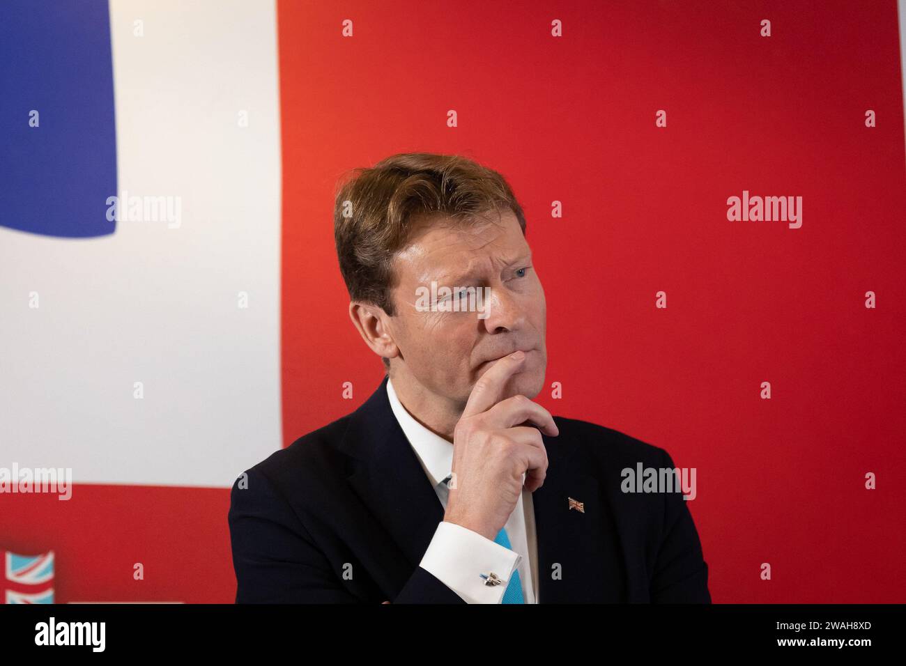 London, UK. 03rd Jan, 2024. Leader of Reform UK Richard Tice seen ...