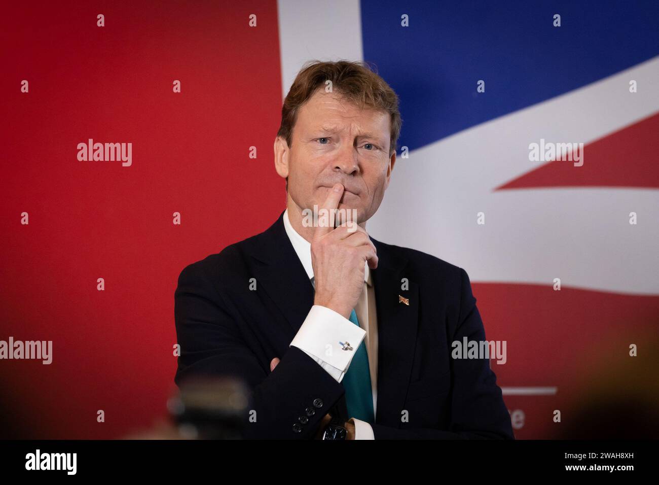 London, UK. 03rd Jan, 2024. Leader of Reform UK Richard Tice seen ...