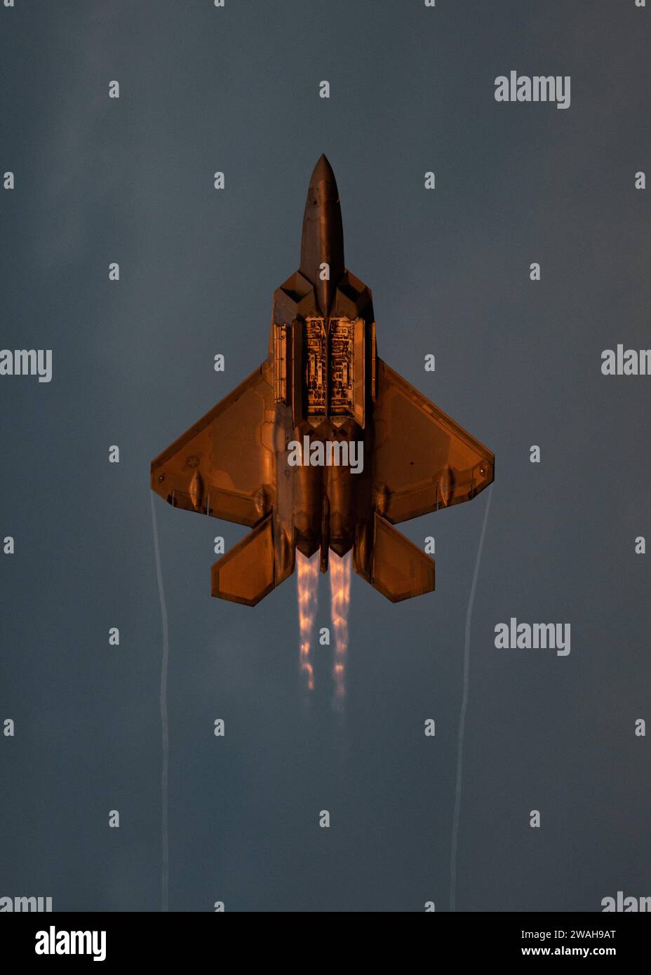 An F-22 Raptor assigned to the U.S. Air Force F-22 Raptor Demonstration ...