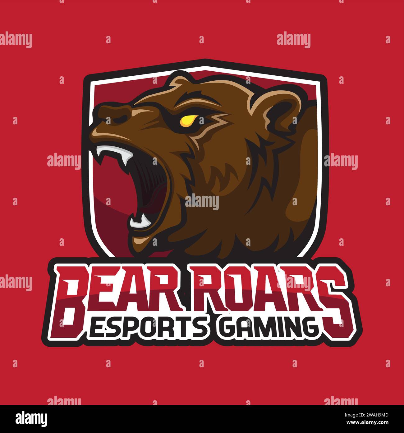 Bear Gaming Logo Design Stock Vector Image & Art - Alamy