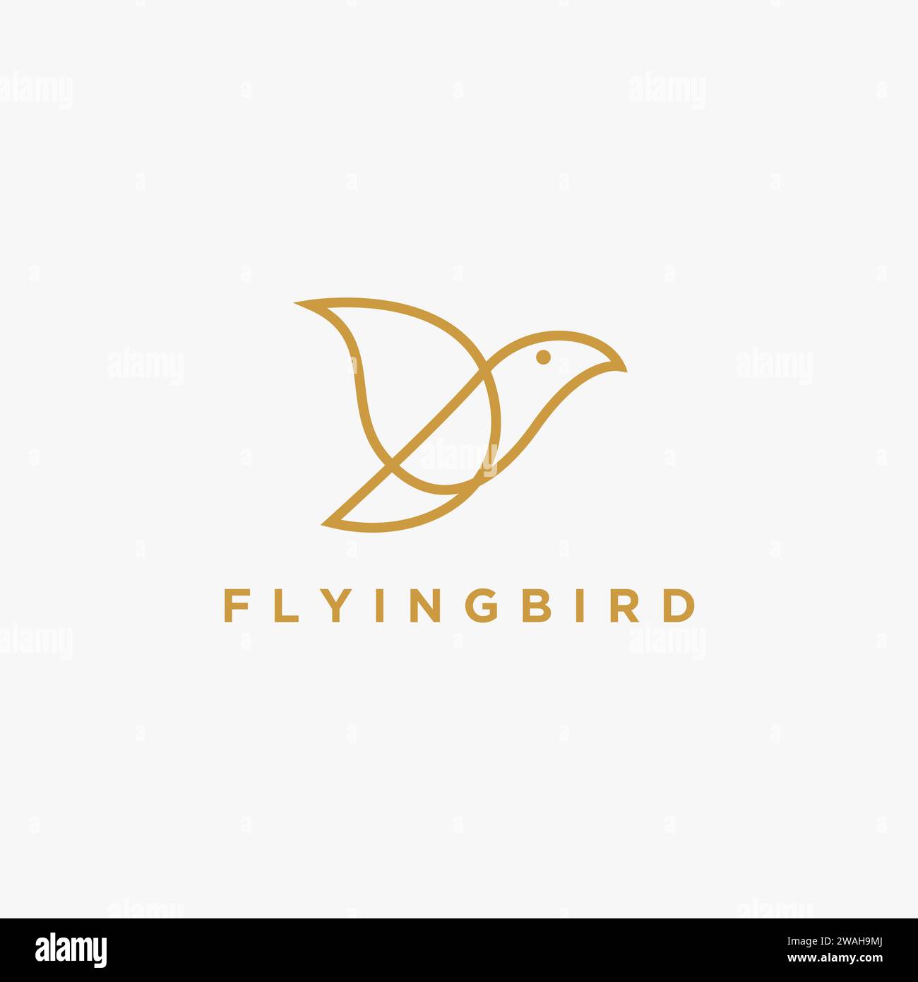 Minimalist Flying Bird lineart logo vector icon Stock Vector Image & Art - Alamy