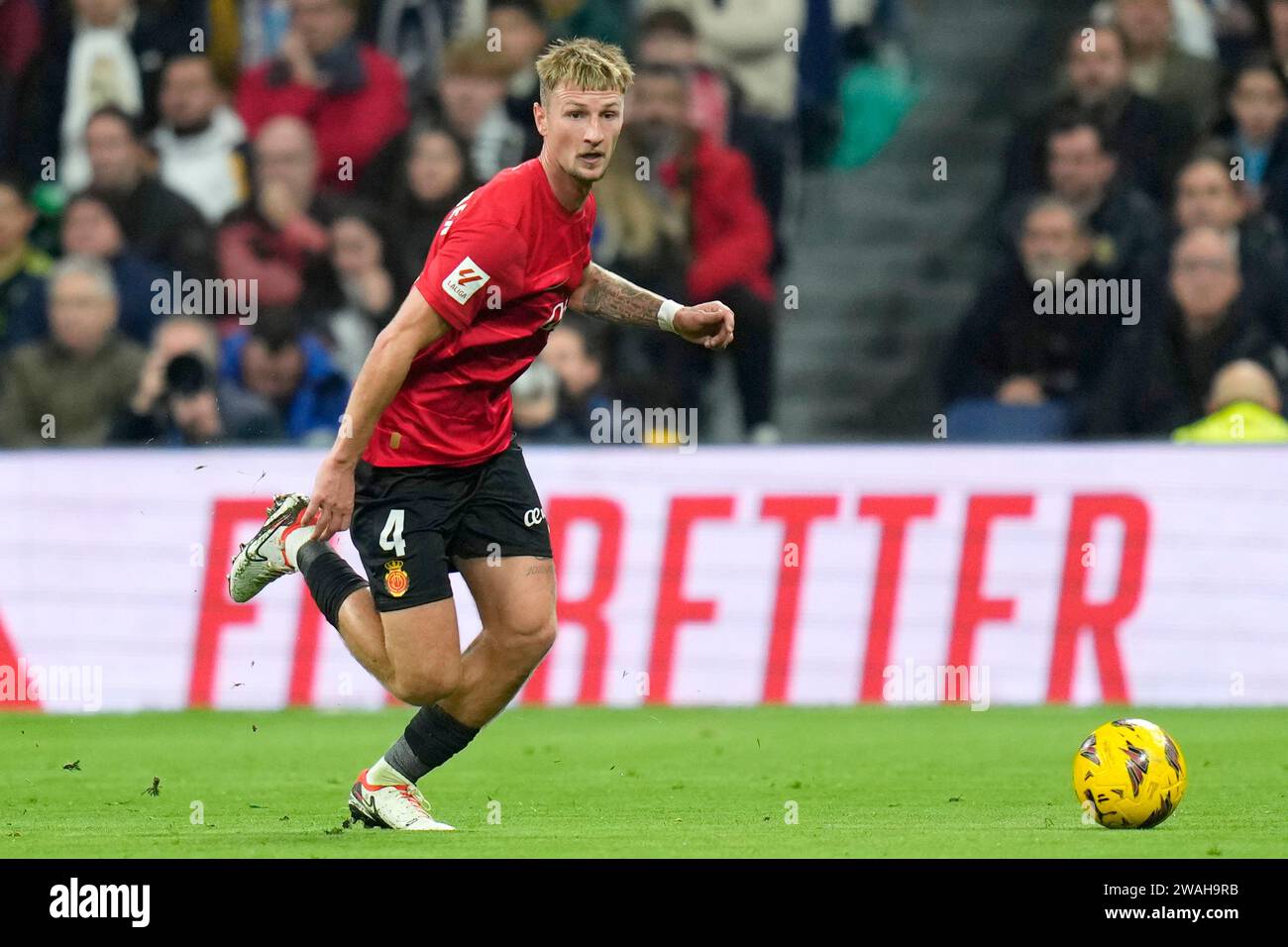 Madrid, Spain. 03rd Jan, 2024. Siebe Van der Heyden of RCD Mallorca ...