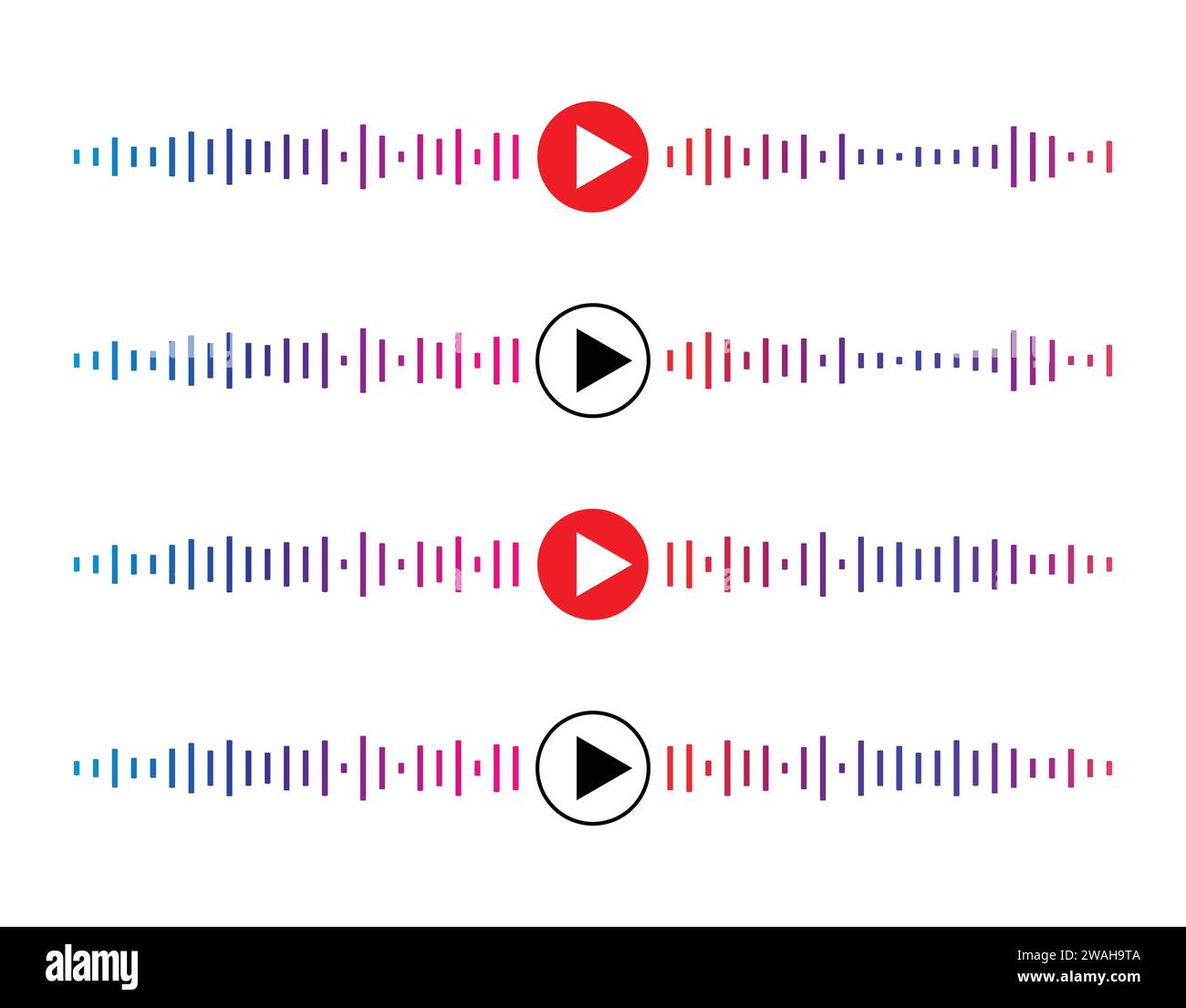 Sound wave icon, podcast player interface, music symbol, sound wave, loading progress bar and ...