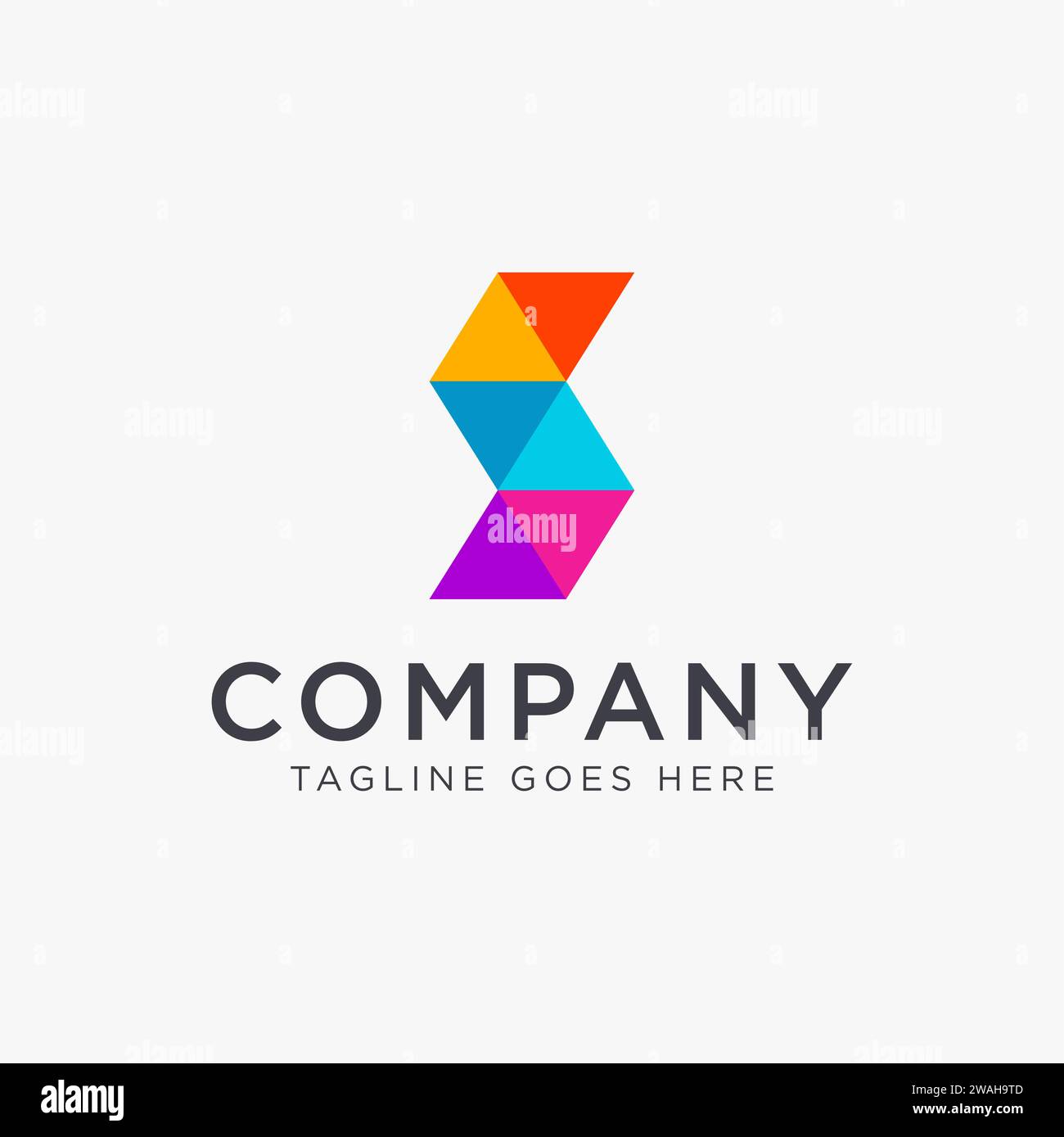 abstract colorful letter S logo icon vector template on white ...