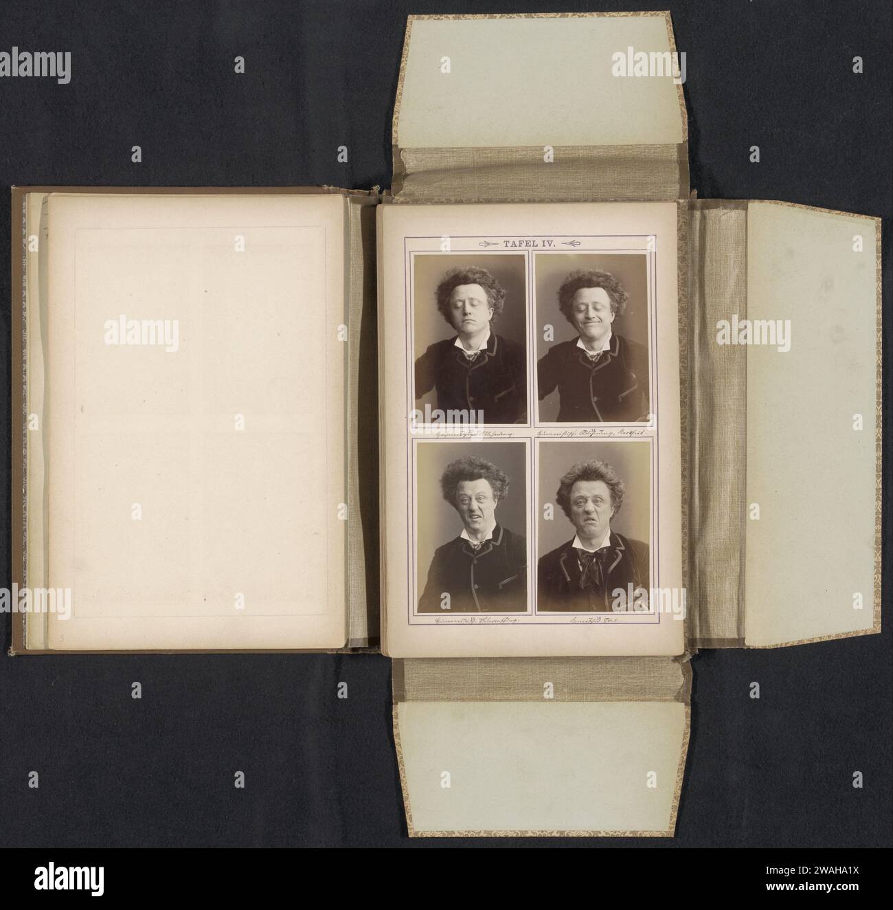 Four portraits of a man with facial expressions of conceited rejection ...