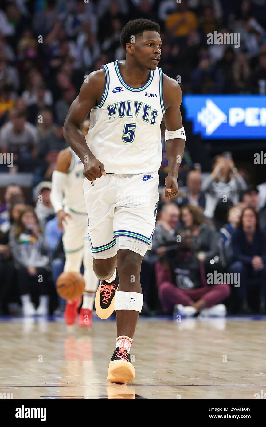 Minnesota Timberwolves guard Anthony Edwards (5) in action during the ...