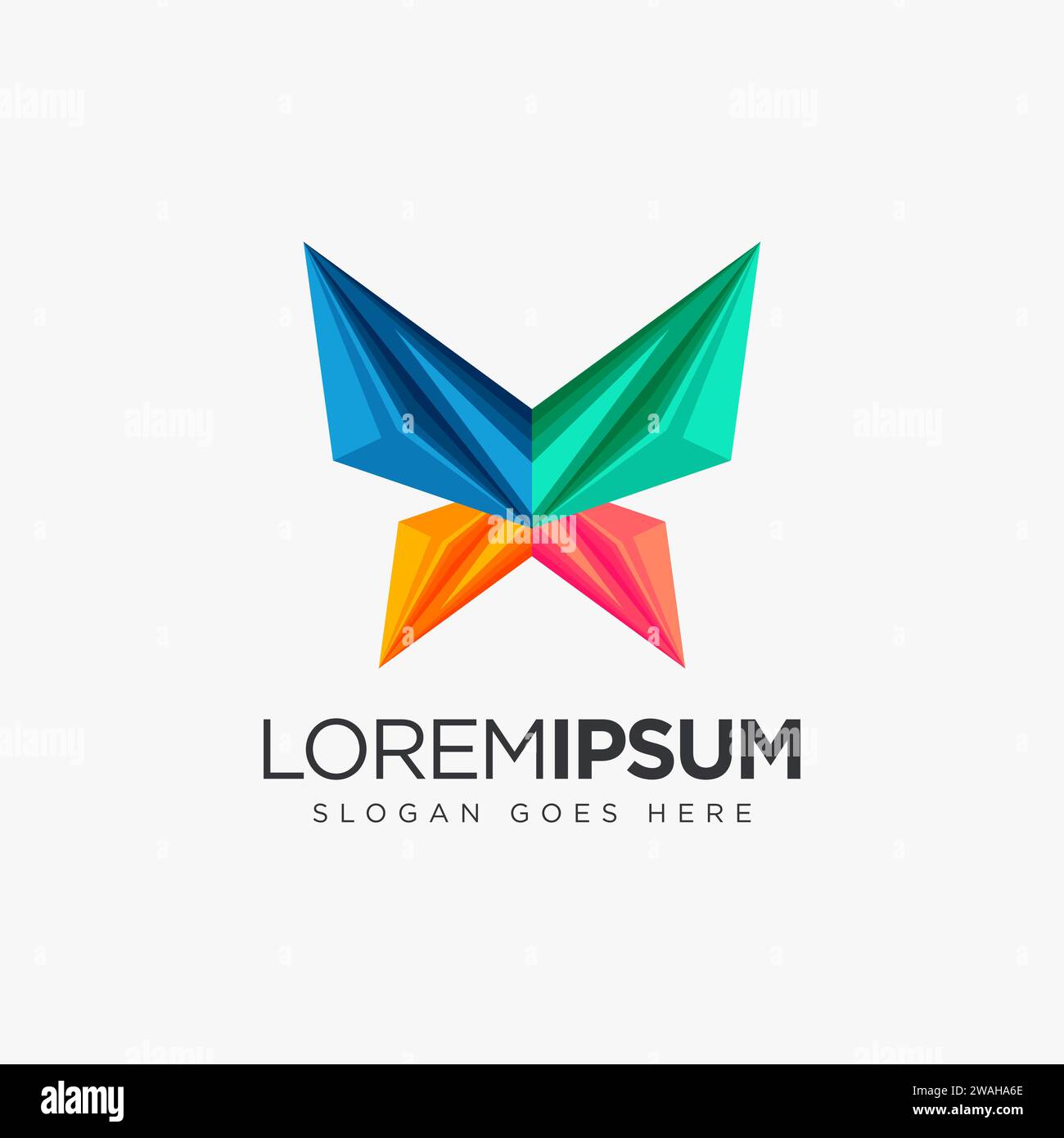 Modern abstract letter x butterfly logo icon vector template on white ...