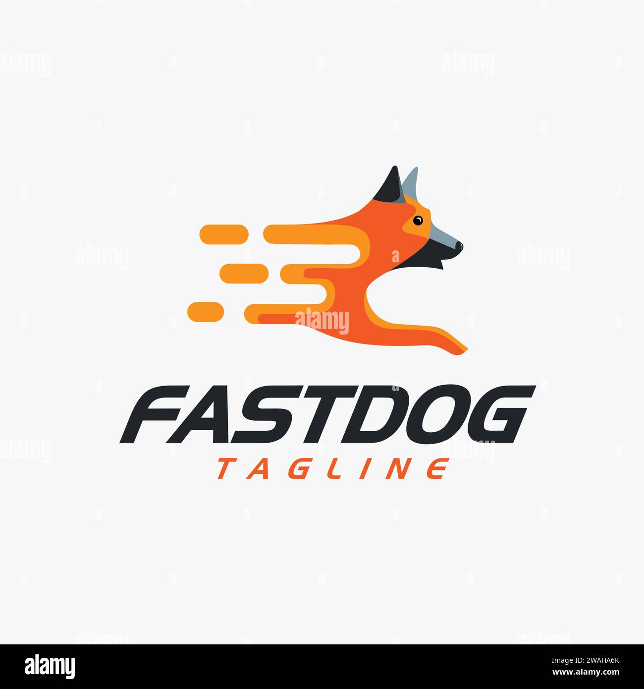 Abstract modern Fast run dog logo icon vector template with modern and ...
