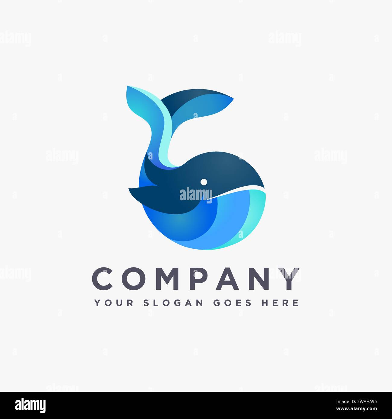 Modern Playful whale logo icon vector template on white background ...