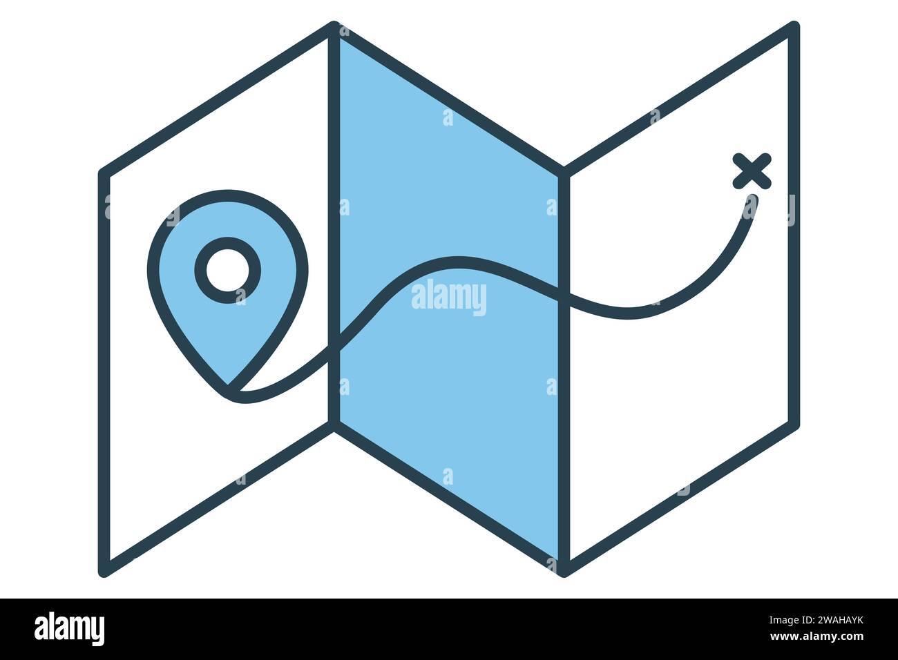 map with pin icon. icon related to location, travel, travel ...