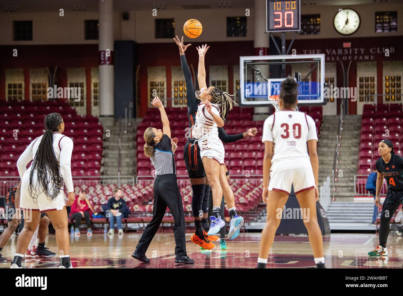 CHESTNUT HILL, MA - JANUARY 04: Boston College Eagles forward Teya ...