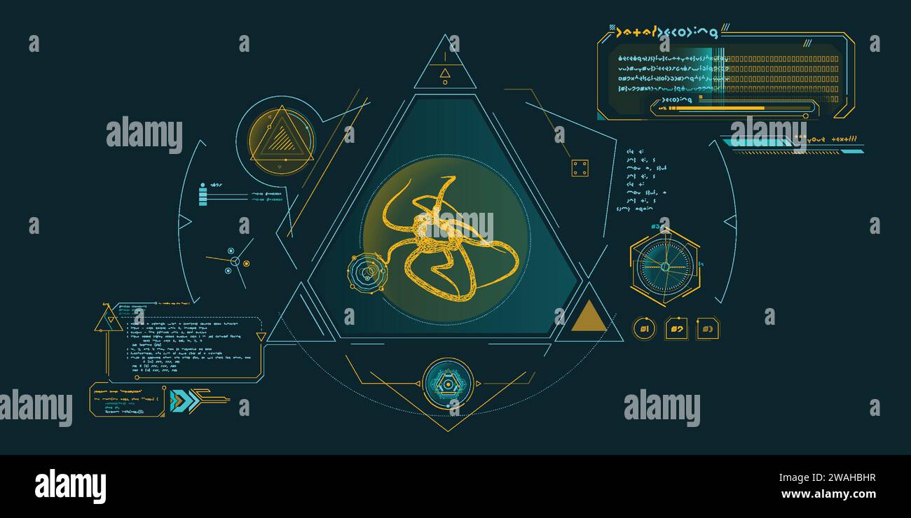 Exploration interface by sci-fi infographics Stock Vector Image & Art ...
