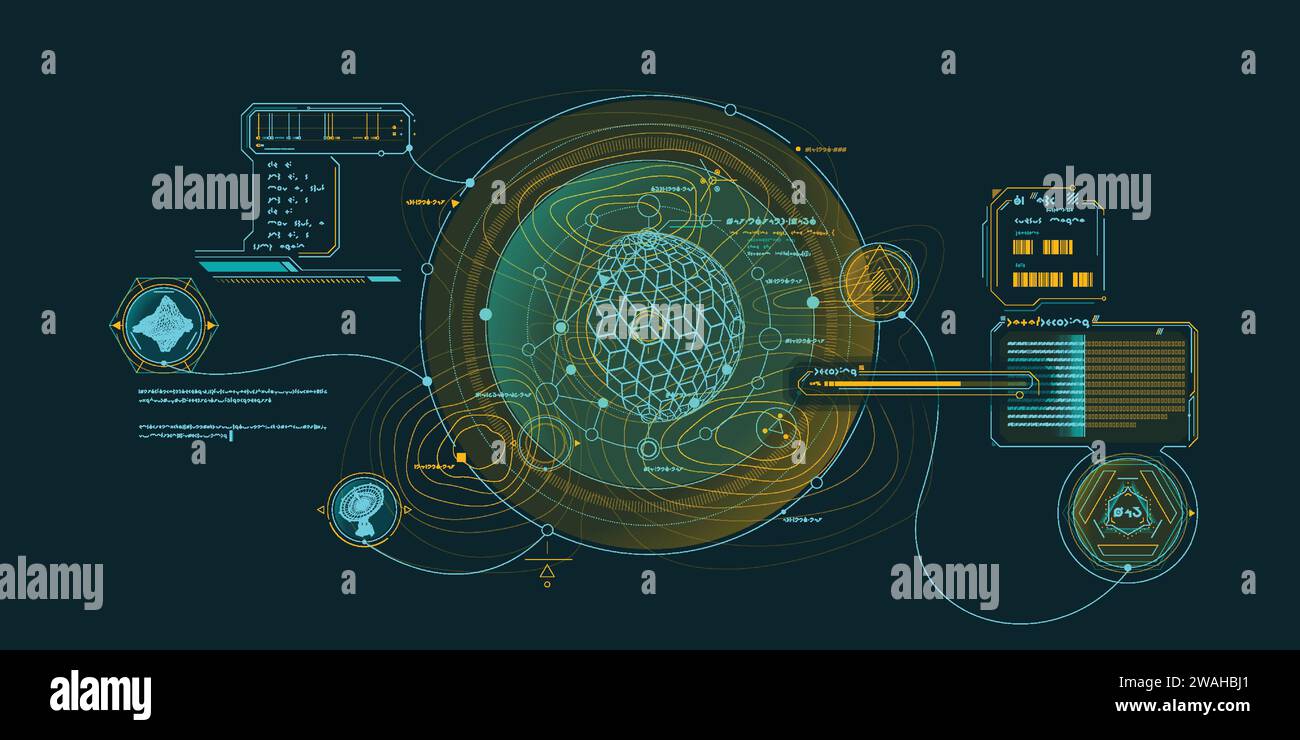Exploration interface by sci-fi infographics Stock Vector Image & Art ...