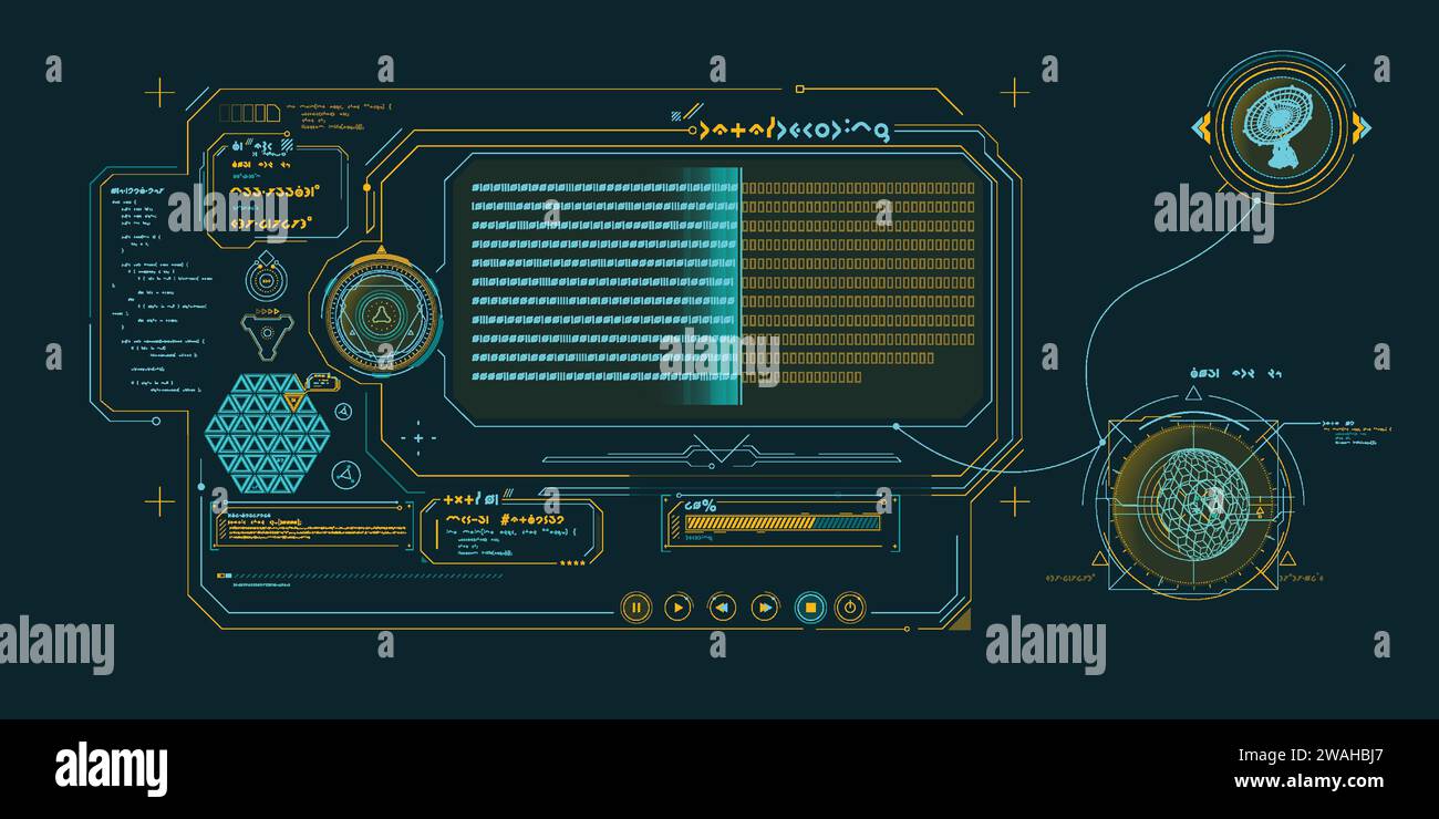 Futuristic HUD design of Sci-fi data Stock Vector Image & Art - Alamy