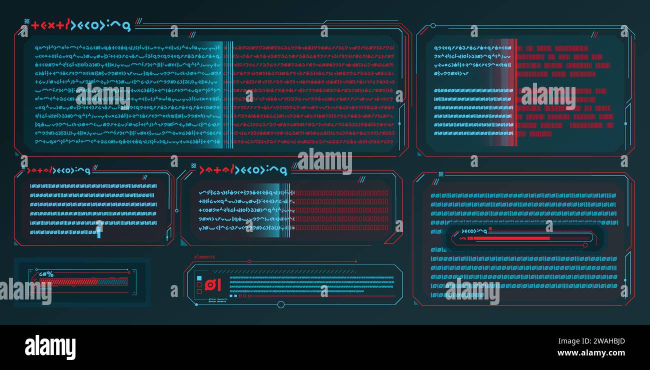 Infographic text vector elements for sci-fi interface Stock Vector ...
