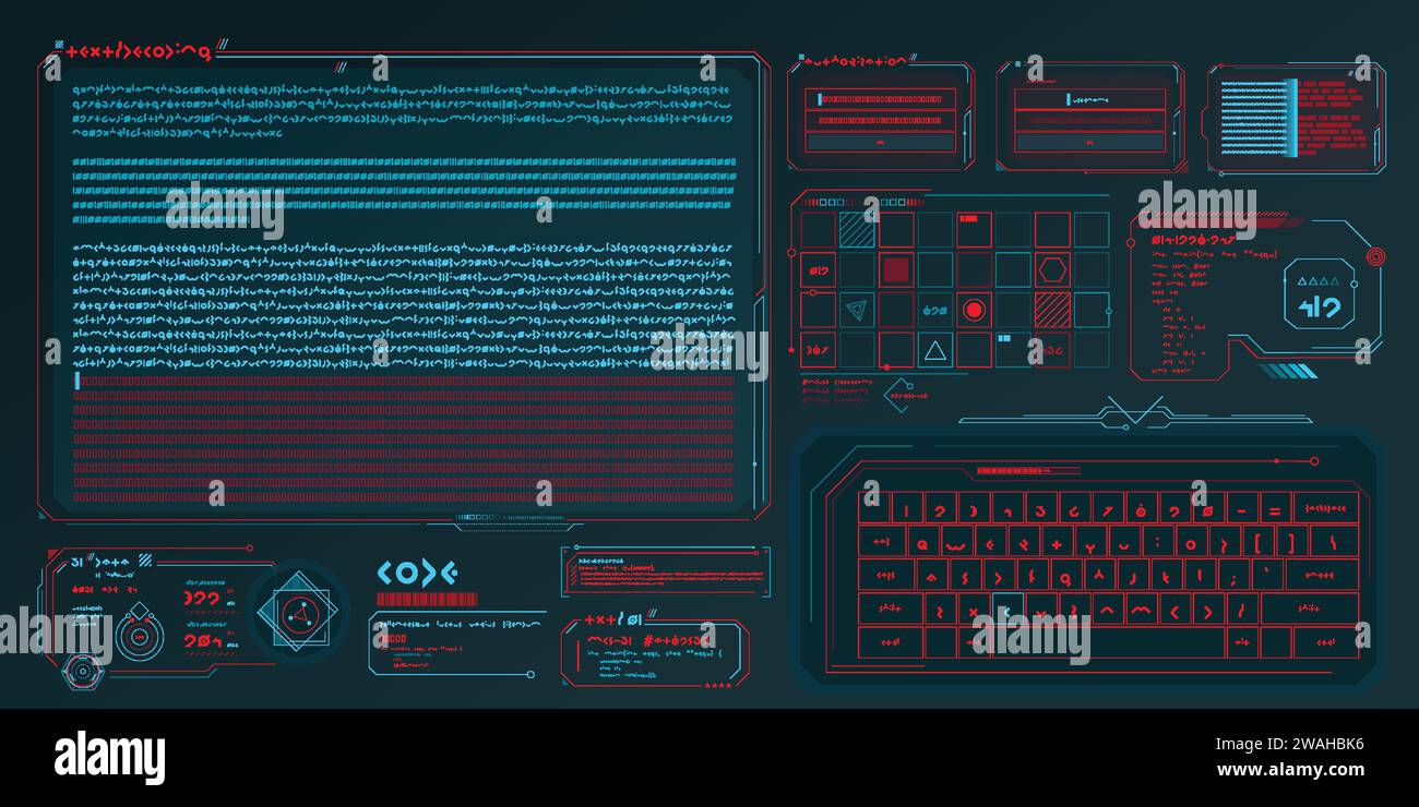 Vector data elements for sci-fi interface infographics Stock Vector ...