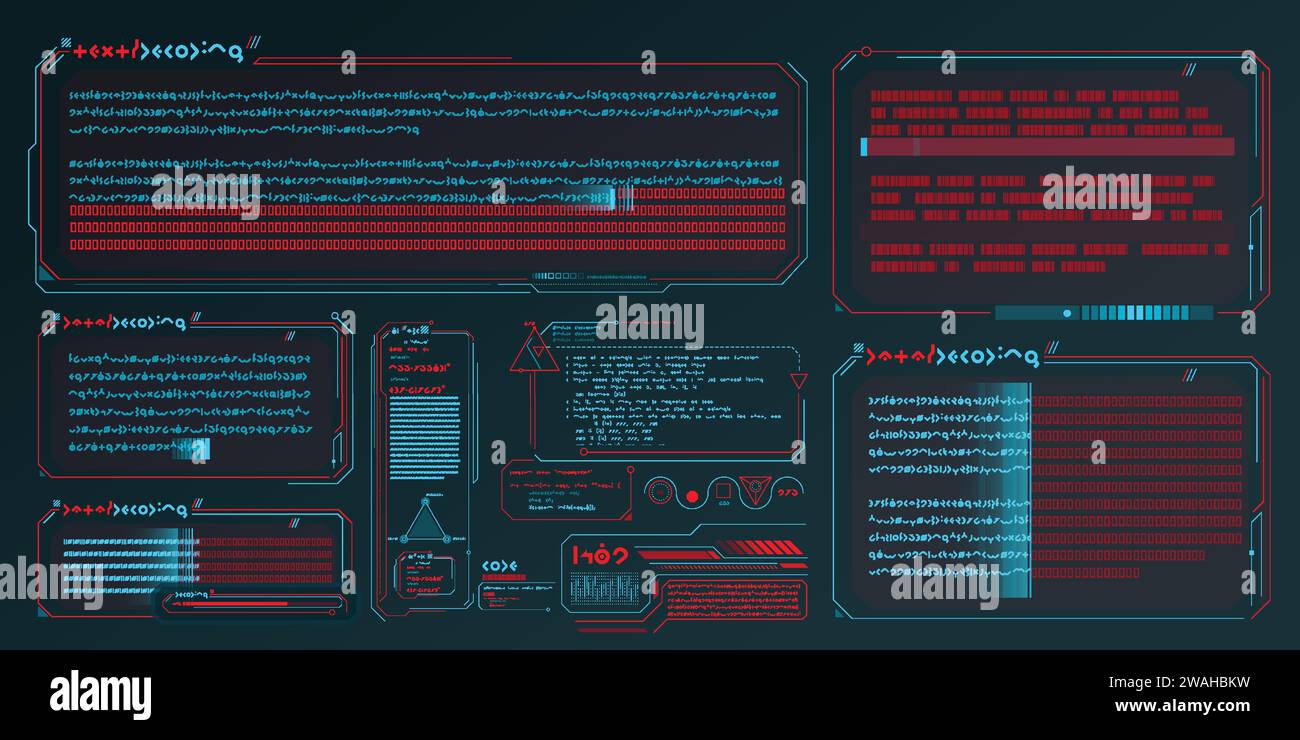 Vector data elements for sci-fi interface infographics Stock Vector ...