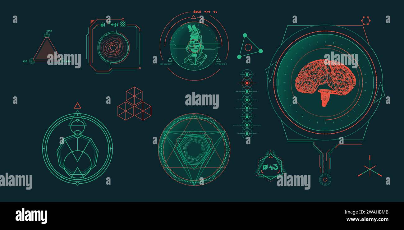 Circular vector infographic elements for sci-fi interface Stock Vector Image & Art - Alamy