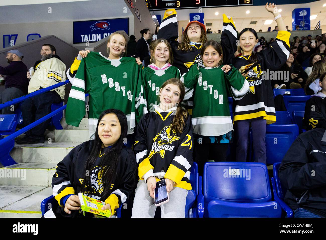 Tsongas Center. 3rd Jan, 2024. Massachusetts, USA; Young fans from ...