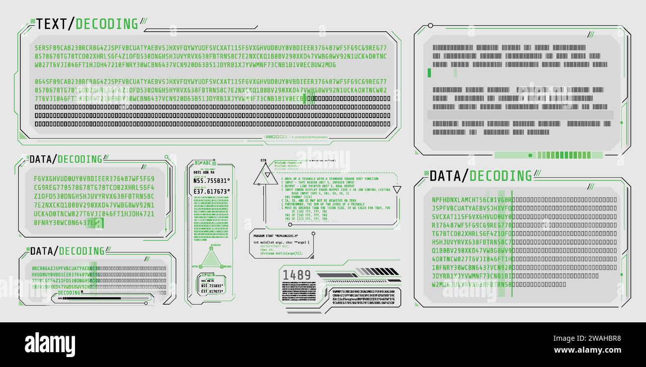 HUD interface design for decoding big data Stock Vector Image & Art - Alamy