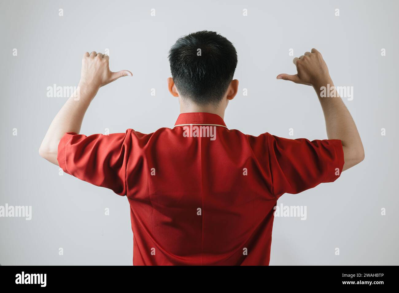 Back side of a man wearing Cheongsam Stock Photo - Alamy