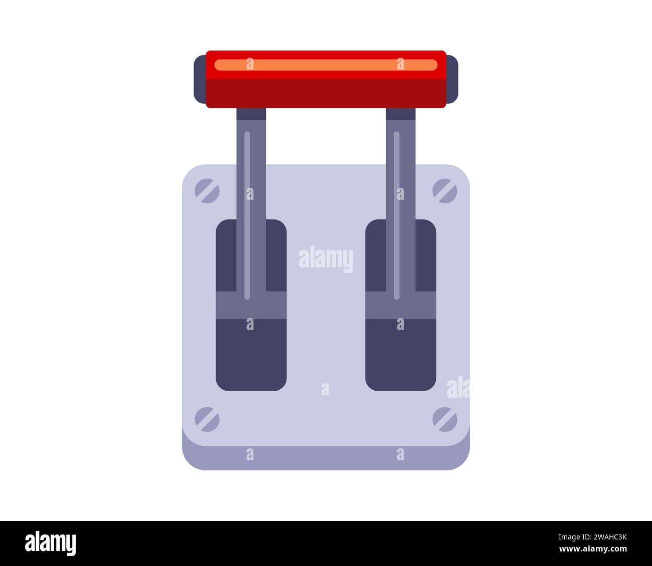 switch with red handle. turn off and on. flat vector illustration Stock ...
