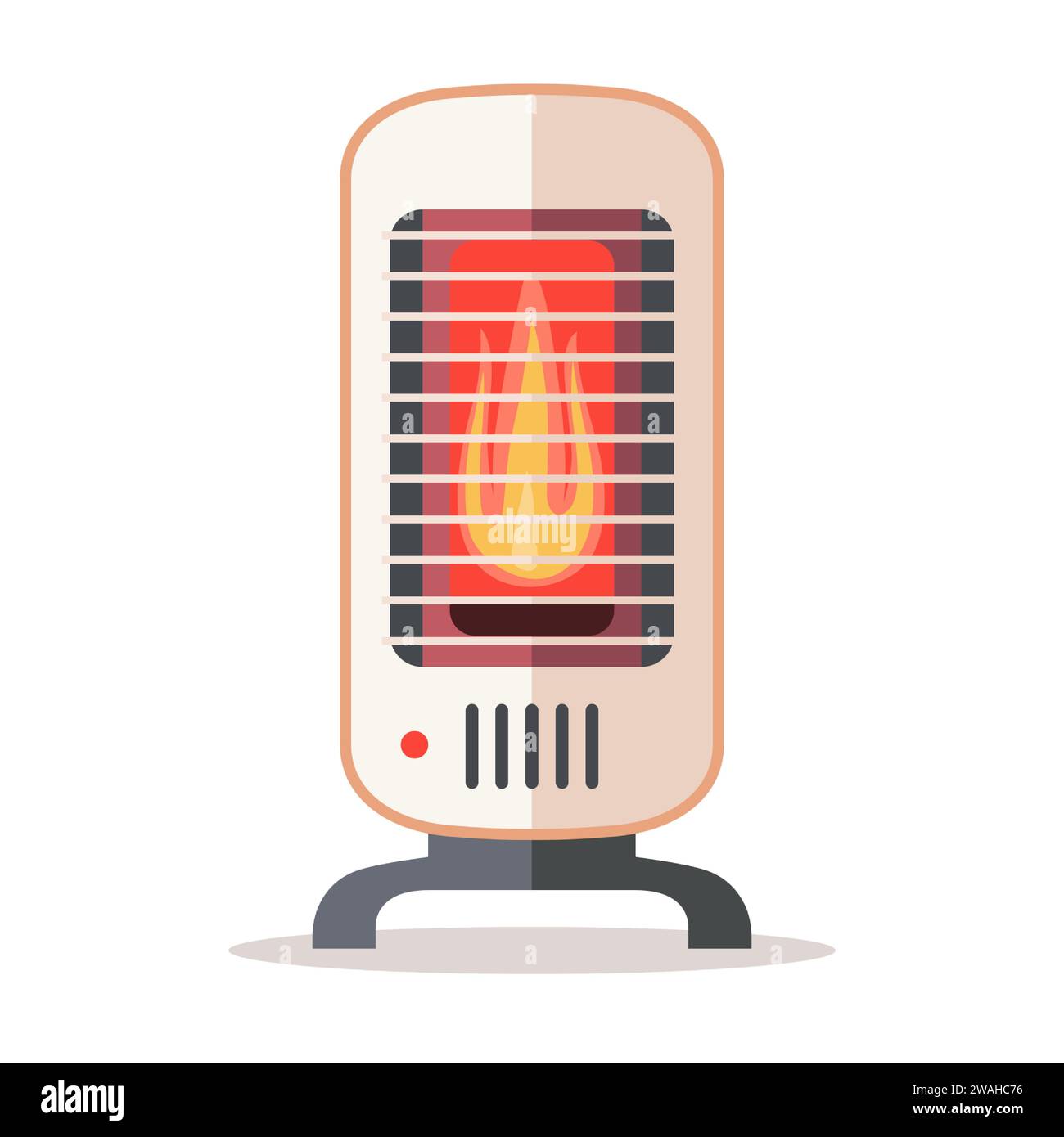 floor heater on a white background. flat vector illustration Stock ...