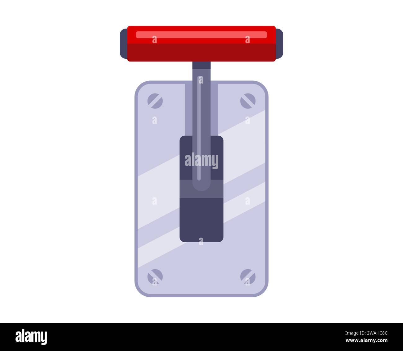 switch with red handle. turn off and on. flat vector illustration Stock ...