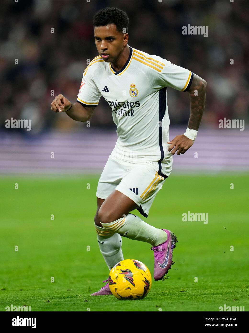 Madrid, Spain. 03rd Jan, 2024. Rodrigo Goes of Real Madrid CF during ...