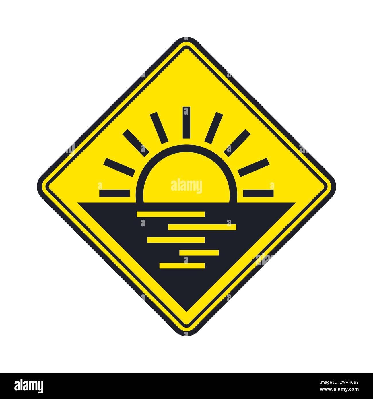 yellow dawn icon. flat vector illustration Stock Vector Image & Art - Alamy