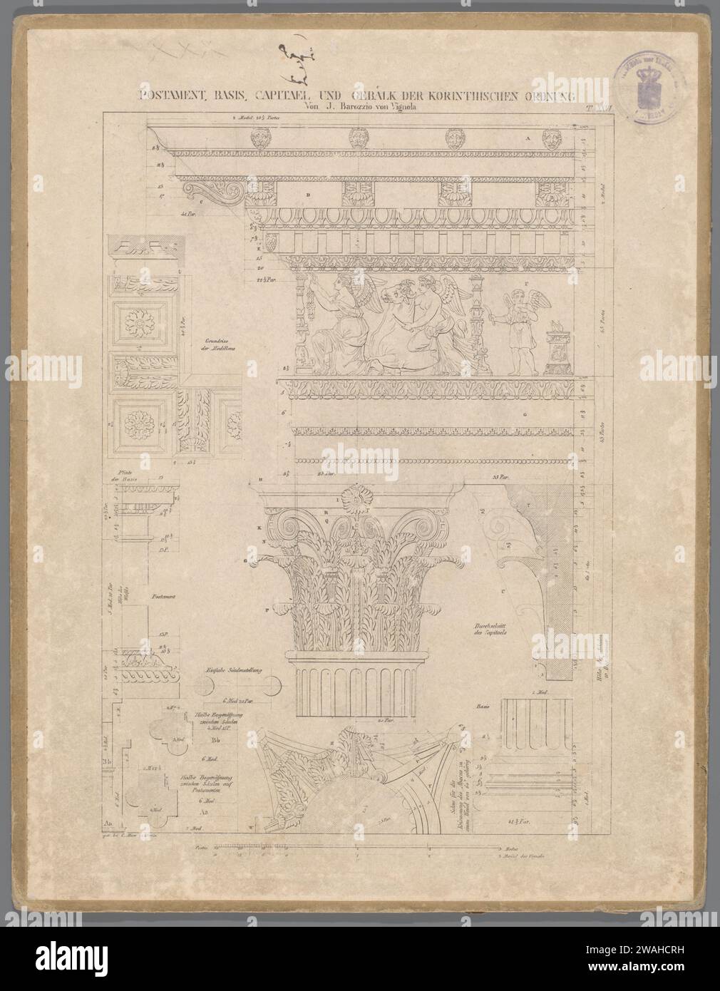 Reproduction of an architectural drawing, Anonymous, 1855 - 1930 ...