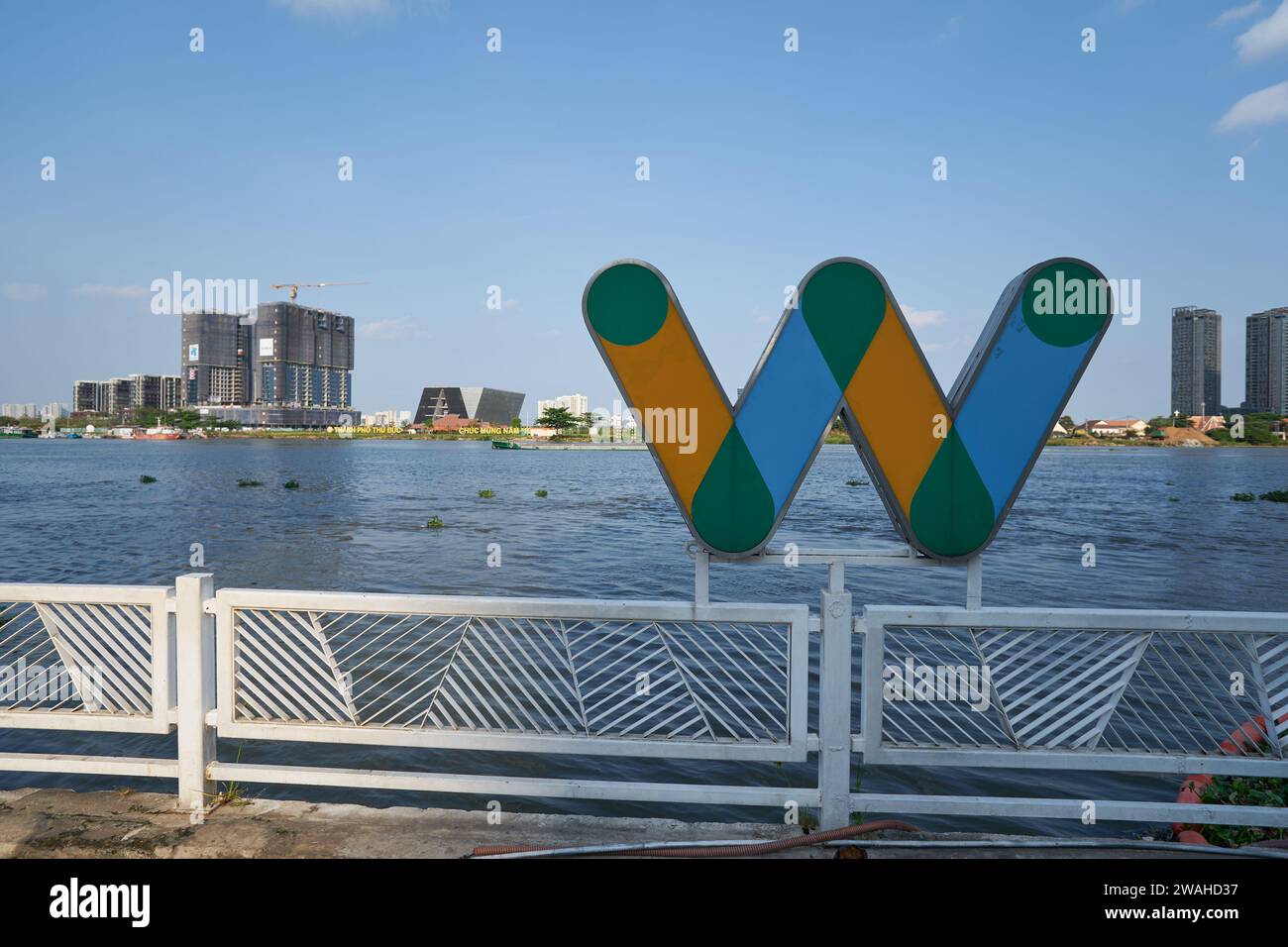 HO CHI MINH CITY, VIETNAM - MARCH 25, 2023: view of Saigon Waterbus ...