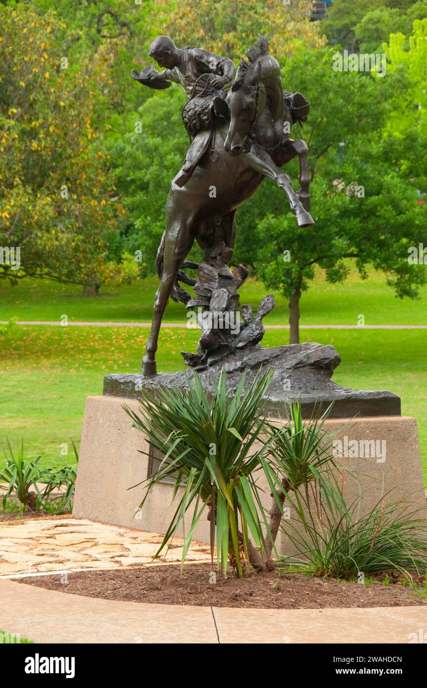 Texas Cowboy statue, Texas Capitol Complex, Austin, Texas Stock Photo ...