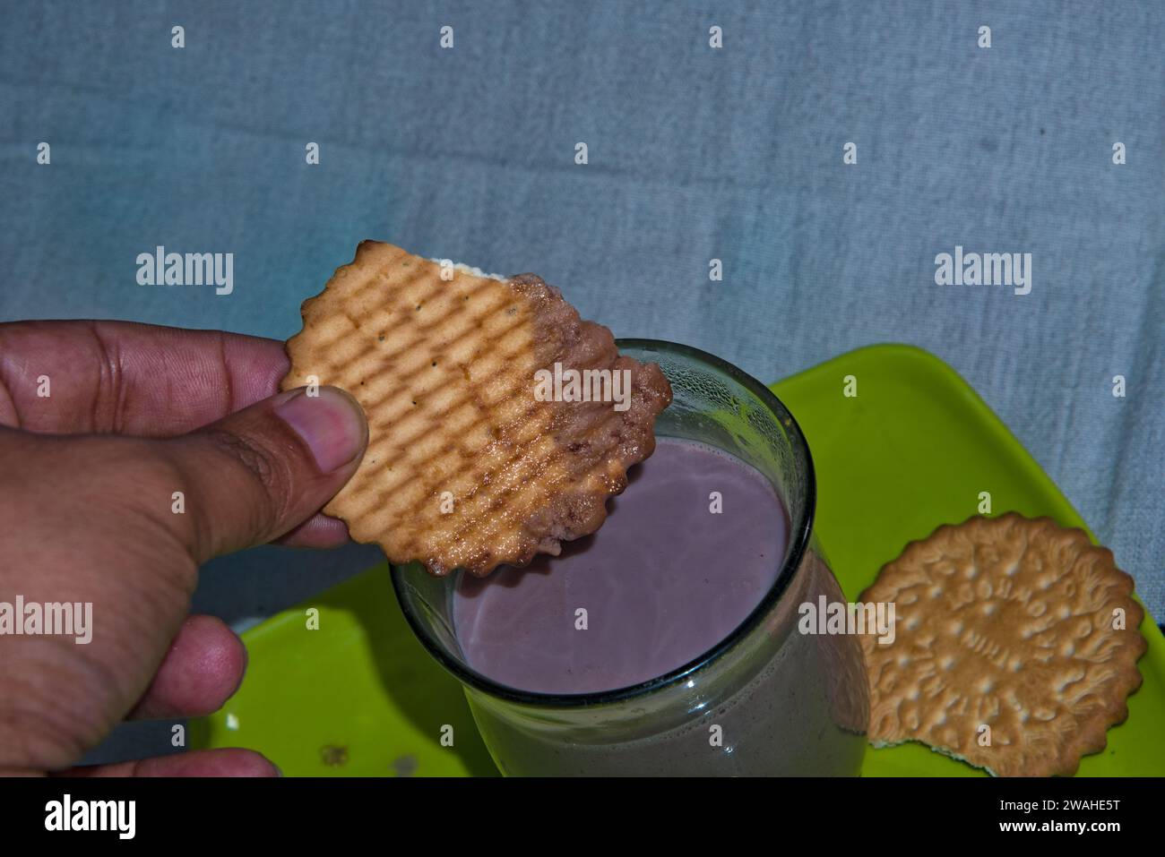 Pile fresh round biscuit hi-res stock photography and images - Alamy