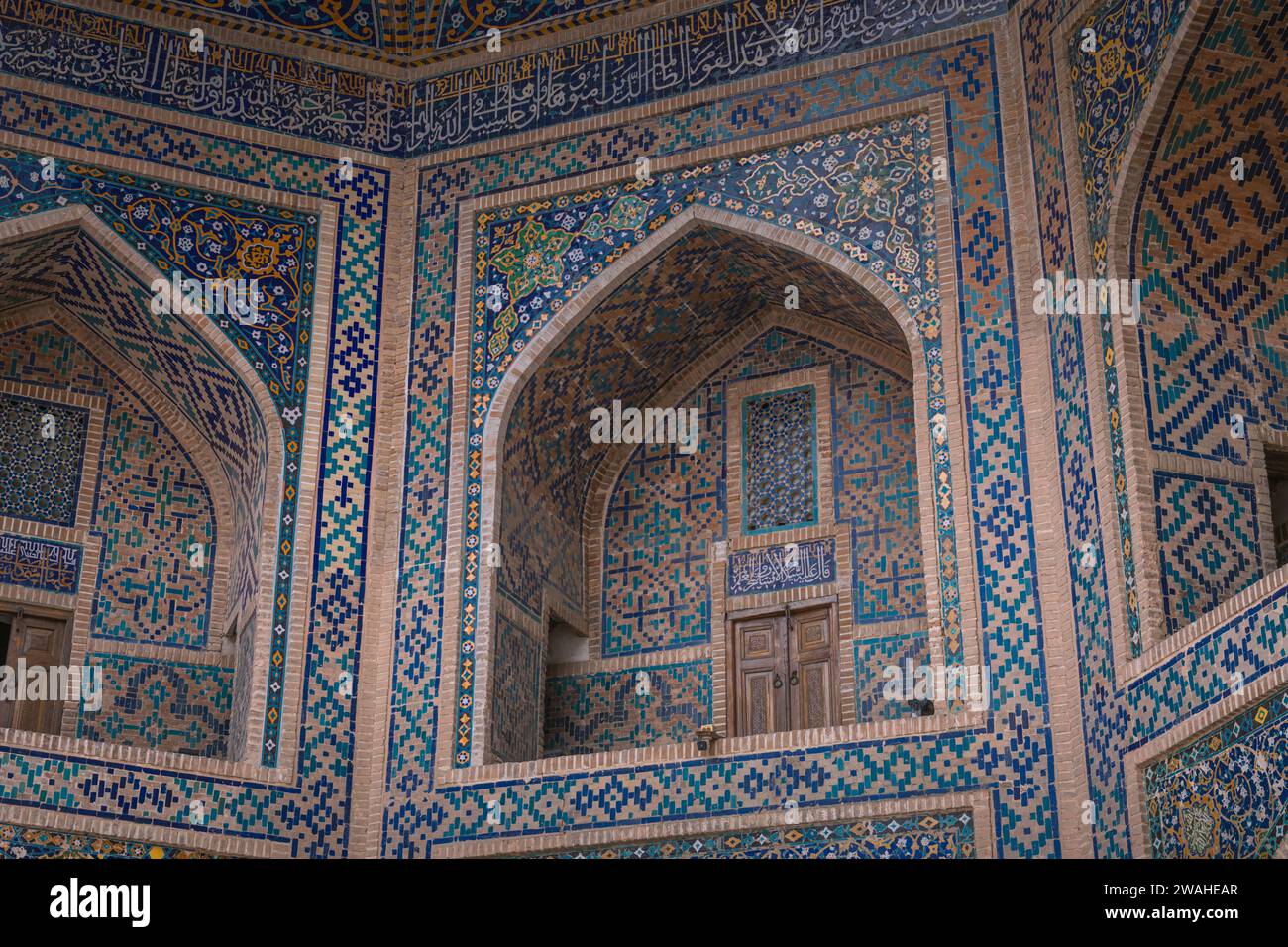 JUNE 20, 2023, SAMARKAND, UZBEKISTAN: Details of the vaulted portal or ...