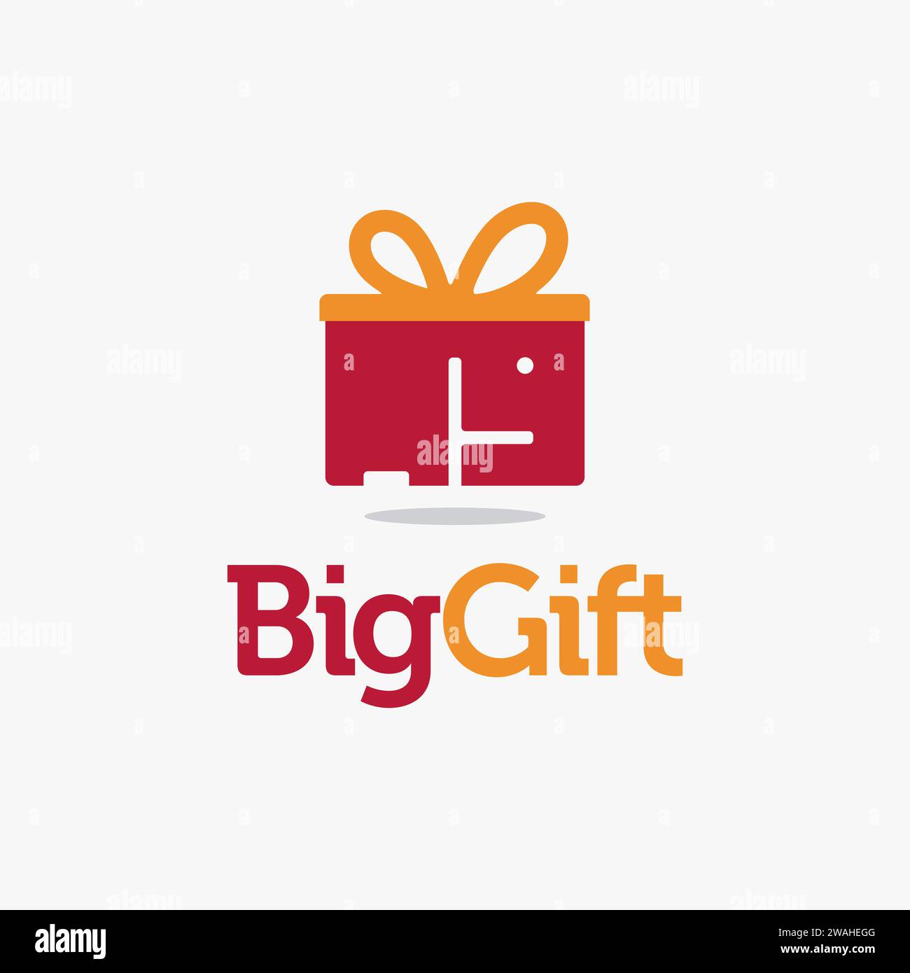 Big Gift logo, elephant box logo icon vector template on white ...