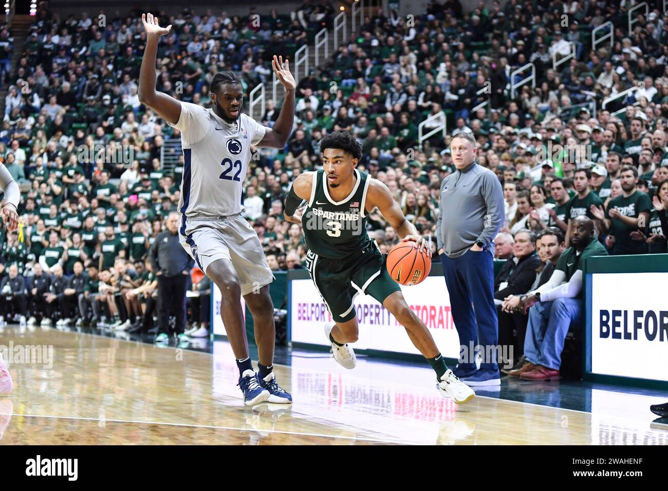 EAST LANSING, MI - JANUARY 04: Michigan State Spartans guard Jaden ...